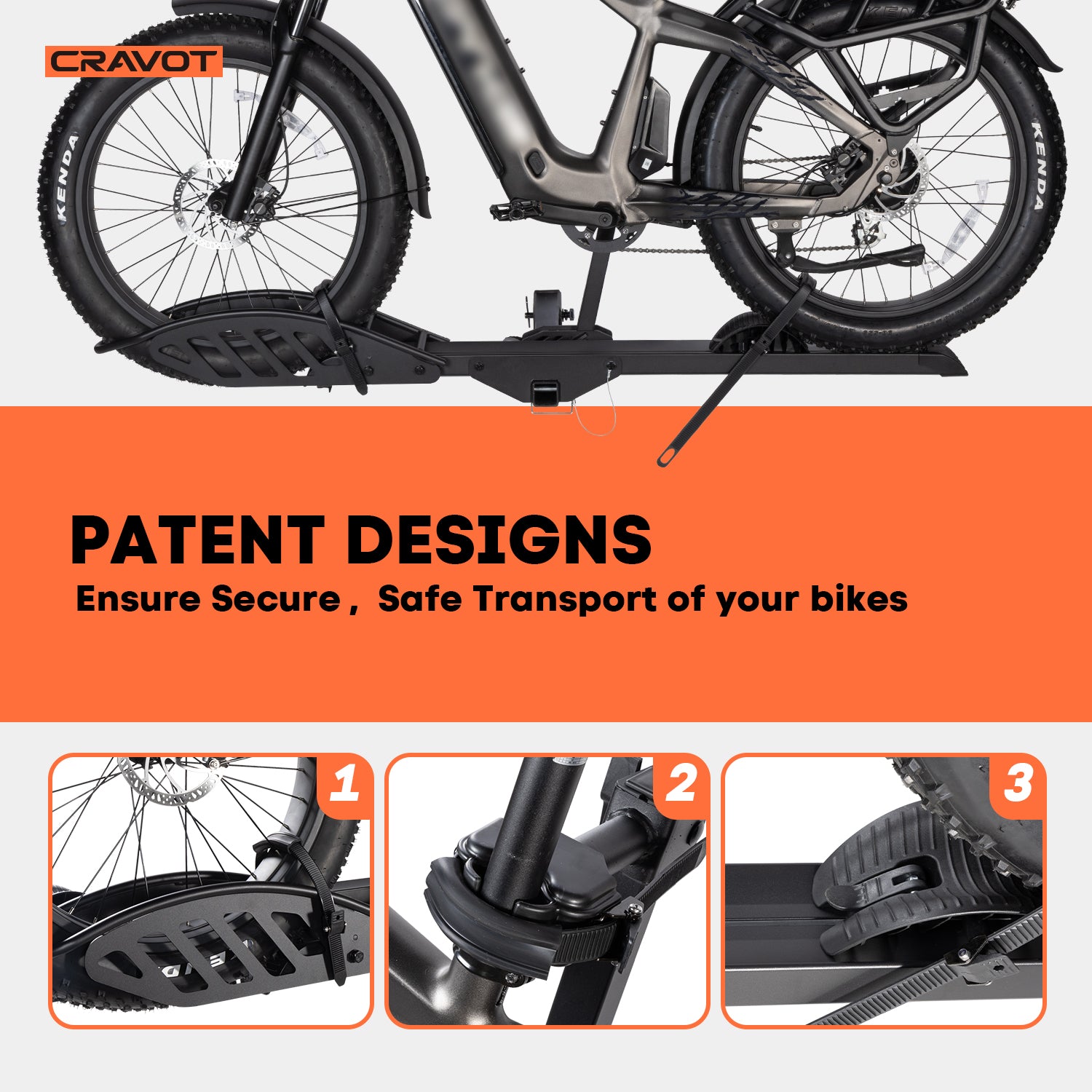 CRAVOT CyberRack E1 Hitch Bike Rack | 100 lbs, Durable & Secure – CYKE ...