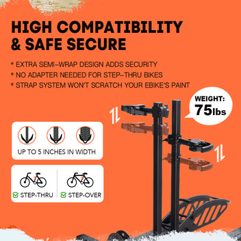 CRAVOT CyberRack E2 Hitch Bike Rack | 200 lbs, Foldable Design – CYKE Bikes