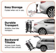 CyberRack E2 PLUS Hitch Bike Rack | 2’’ Receiver, 200 LBS Capacity ...