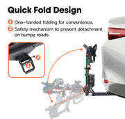 CyberRack E2 PLUS Hitch Bike Rack | 2’’ Receiver, 200 LBS Capacity ...