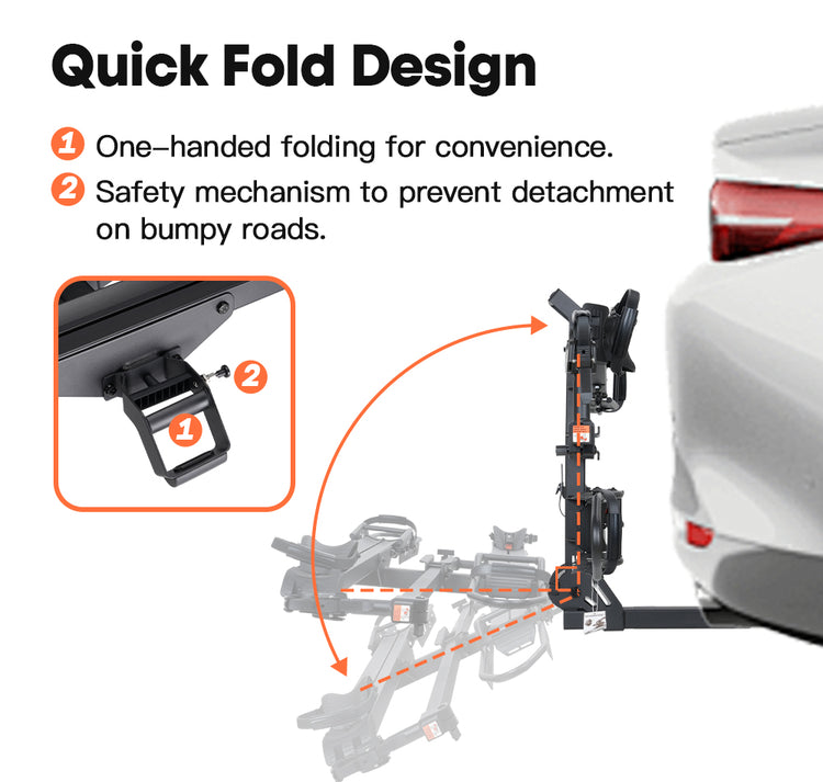 CyberRack E2 PLUS Hitch Bike Rack | 2’’ Receiver, 200 LBS Capacity ...