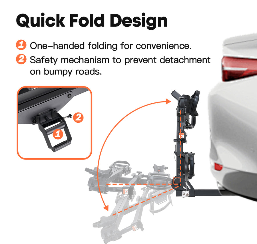 CyberRack E2 PLUS Hitch Bike Rack | 2’’ Receiver, 200 LBS Capacity ...