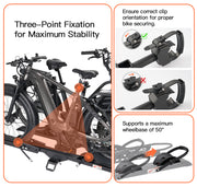 CyberRack E2 PLUS Hitch Bike Rack | 2’’ Receiver, 200 LBS Capacity ...