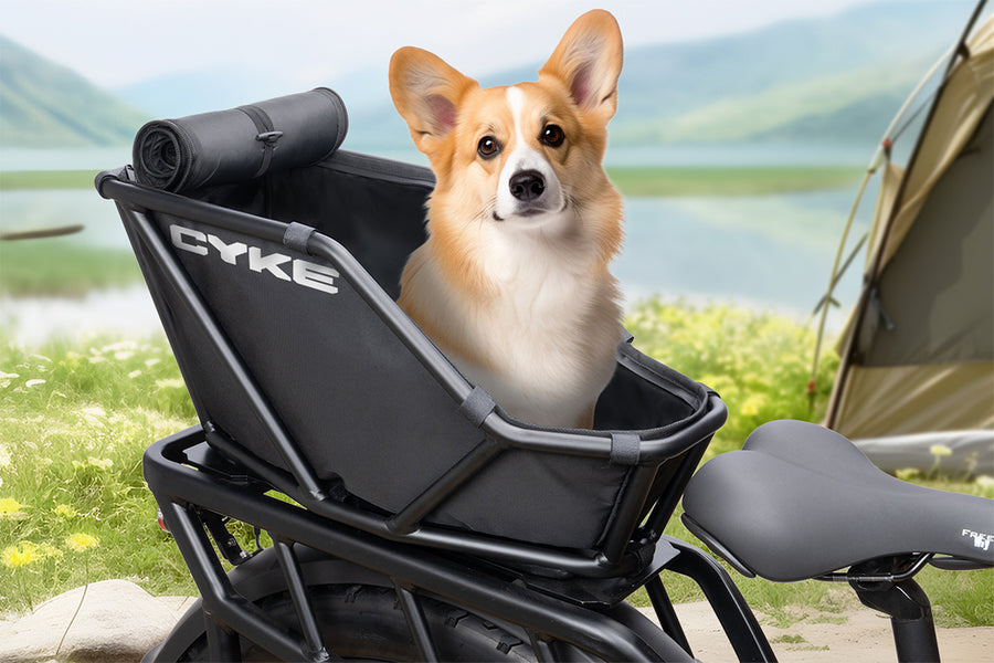 Ebike Rear Basket | Electric Bike Dog Carrier | CYKE Bikes