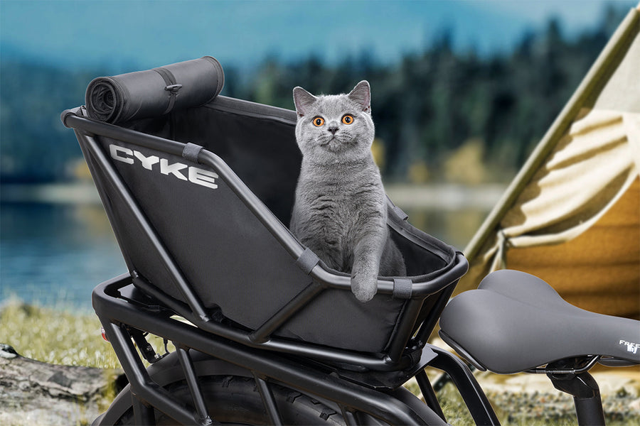 Ebike Rear Basket | Electric Bike Dog Carrier | CYKE Bikes